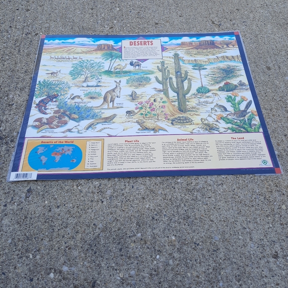 Other | Vintage Deserts Classroom Poster Bulletin Board 1992 Creative ...